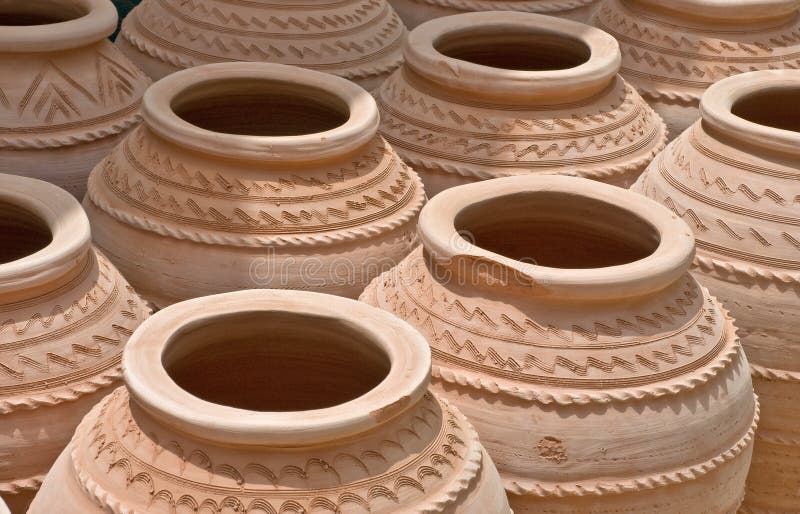Clay pots stock photo. Image of still, salim, oman, abstract - 11987344