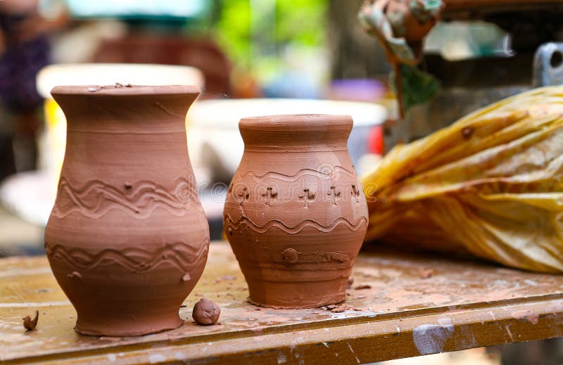 Clay Pots. Author S Work, Whole and Molded, As If Knocked Down, Clay ...