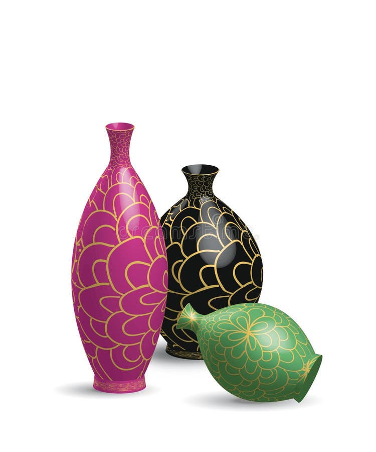 Clay Pots Colorful stock vector. Illustration of soil - 16645334