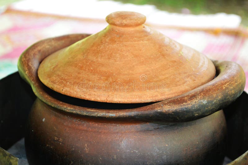 Clay pots stock photo. Image of white, food, brown, simple - 41781796