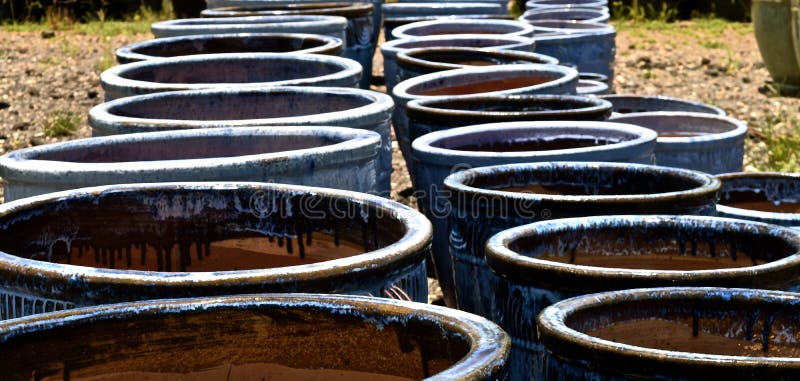 Clay Pots 2 stock photo. Image of clay, planter, stoneware - 92497796