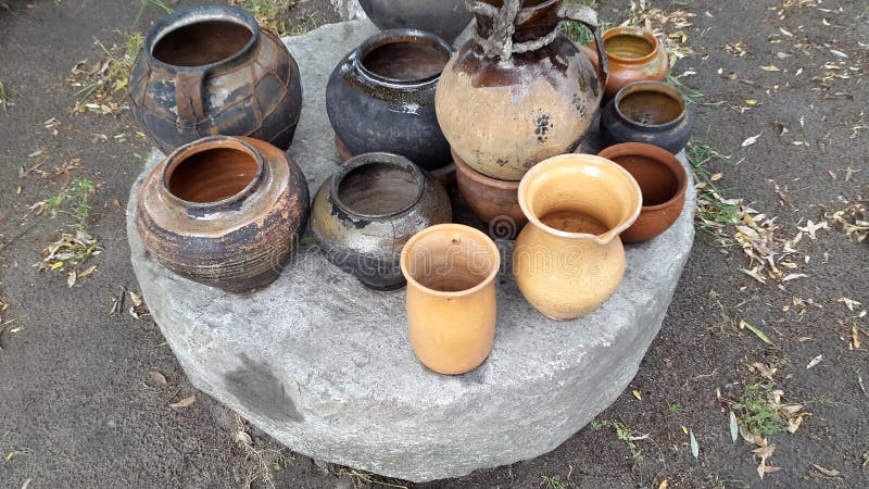 Clay Pots. Old Pots. Ancient Clay Pots Stock Photo - Image of brown ...