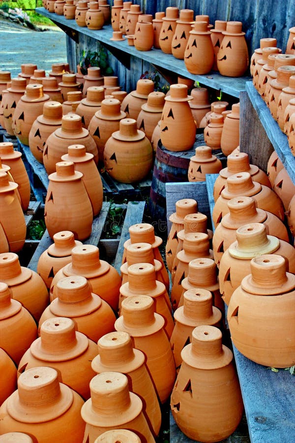 Clay pots stock image. Image of container, earthenware - 36867737