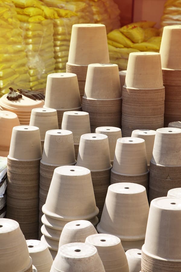 Clay pots stock photo. Image of skill, pottery, handicraft - 147493418