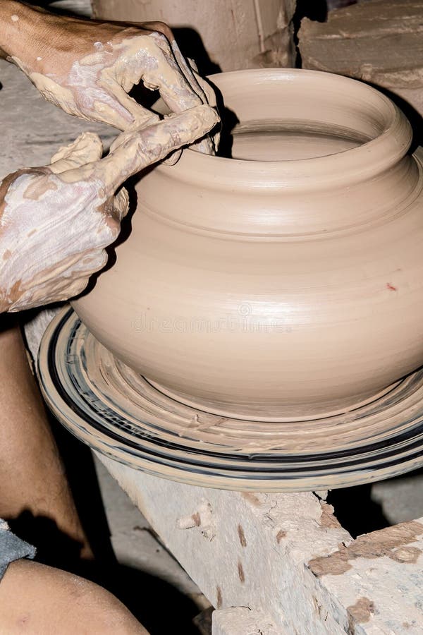 Clay pottering stock image. Image of ceramic, spin, mold - 39151059