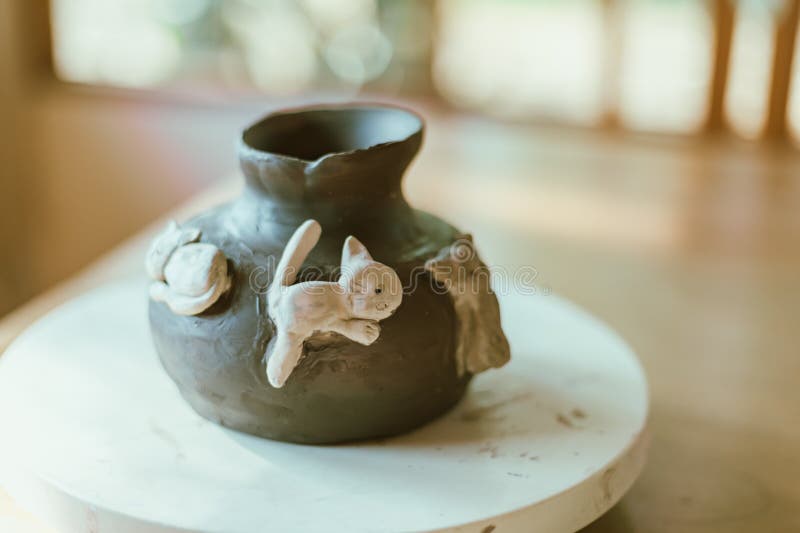 Clay Pottery Ceramic Products Stock Photo - Image of build, workshop ...