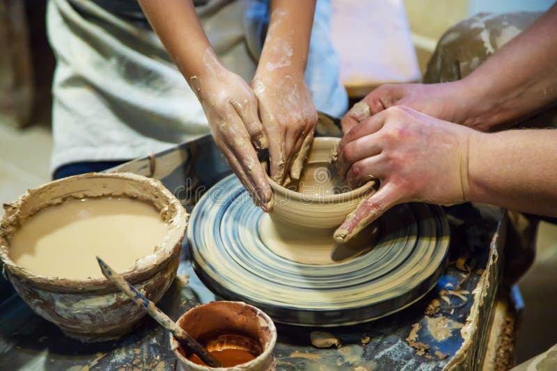 Clay Pottery Making. Selective Focus.nature Stock Photo - Image of ...