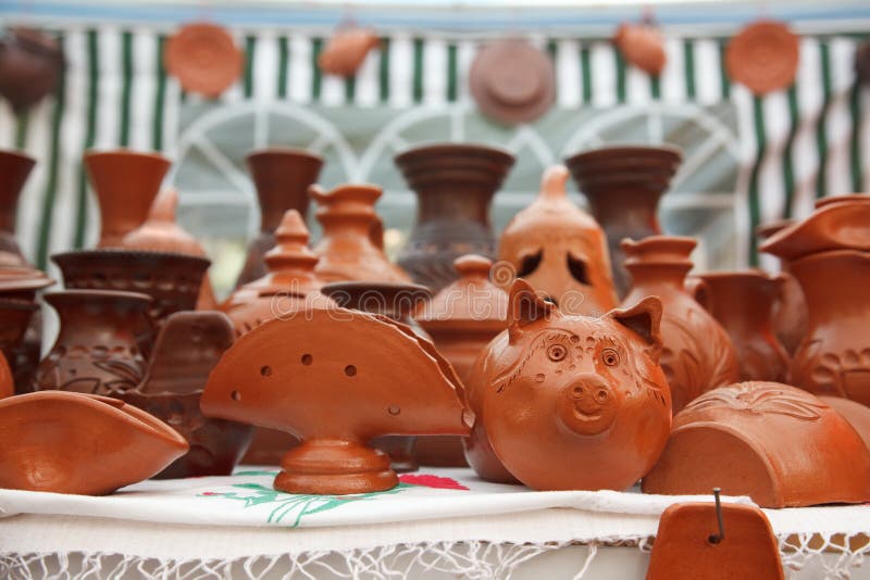 Clay products stock photo. Image of pottery, ceramic - 14070482