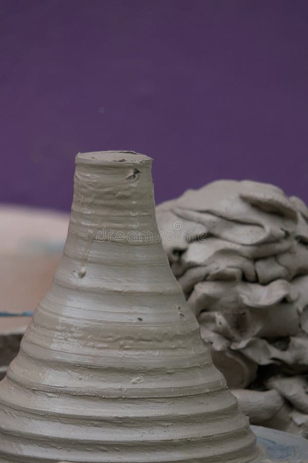 Clay in Progress: a Forming Ceramic Piece Stock Image - Image of ...