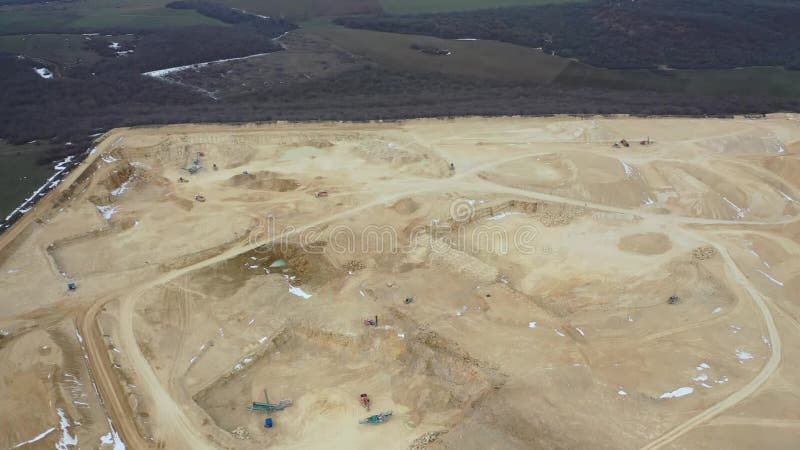 Clay Quarry, Top View. Clay Mining in Quarry. Stock Footage - Video of ...