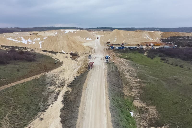 Clay Quarry, Top View. Clay Mining in Quarry Stock Image - Image of ...