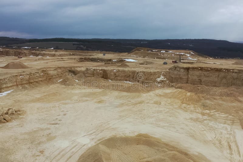 Clay Quarry, Top View. Clay Mining in Quarry Stock Image - Image of ...