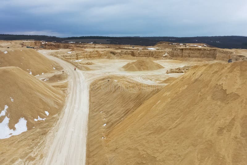 Clay Quarry, Top View. Clay Mining in Quarry Stock Photo - Image of ...