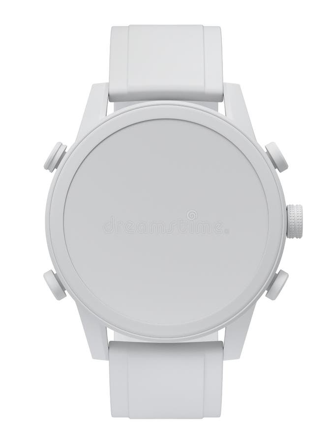 Clay Render of Front View of Men Sport Watch Stock Illustration ...