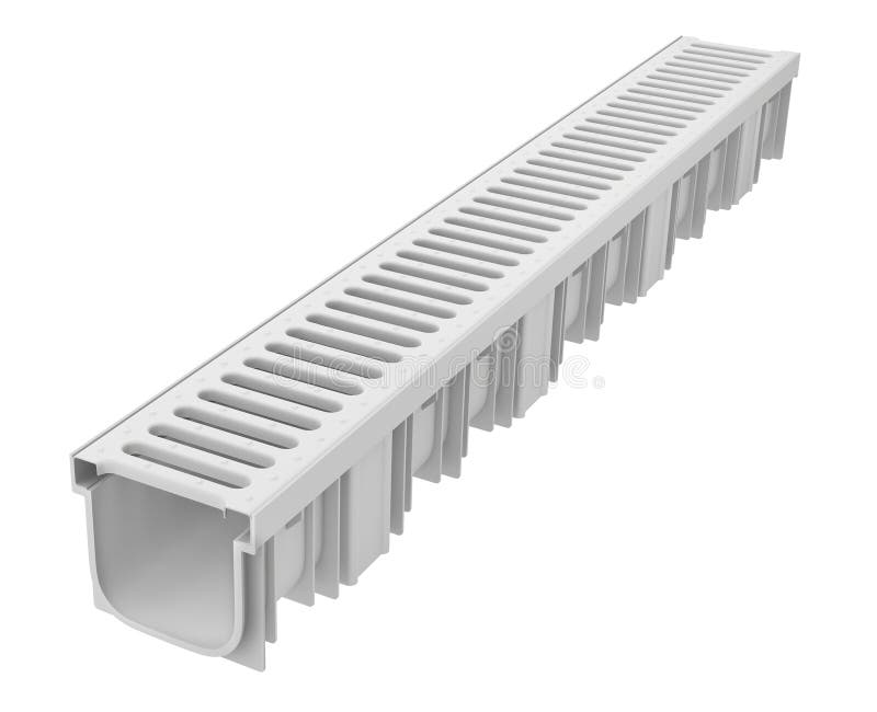 Clay Render of Plastic Drainage Channel Stock Illustration ...