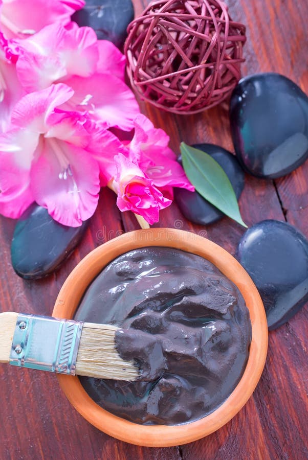 Clay for spa stock image. Image of leaf, flower, salt - 49717089