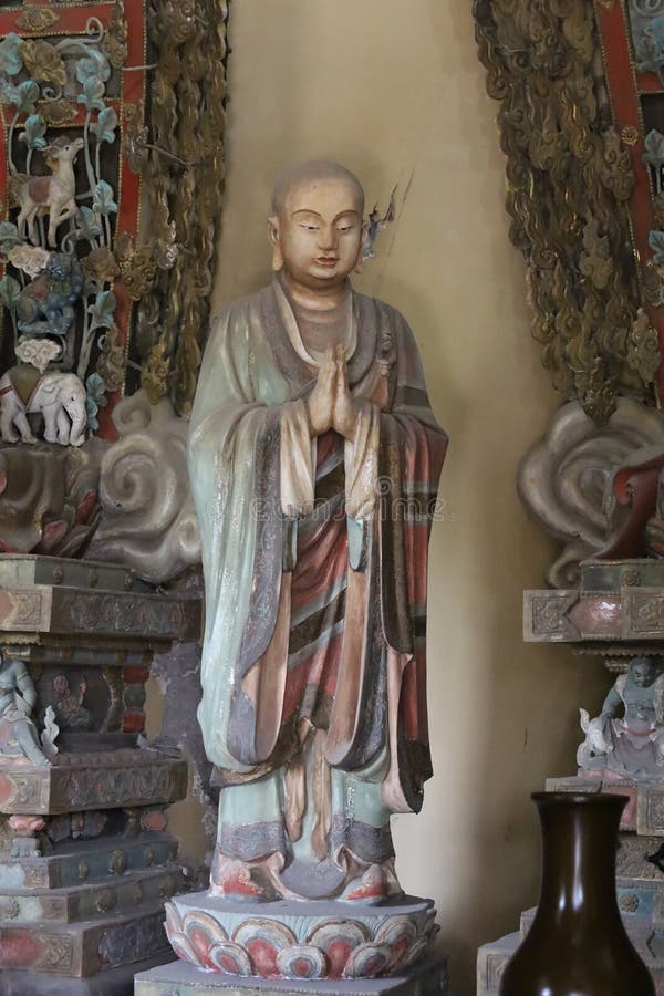 Clay Statue of Arhat - Ming Dynasty Stock Image - Image of mythology ...