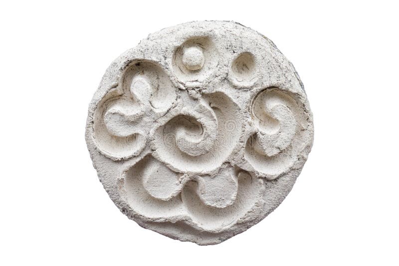 Clay Stucco with a Pattern. Stock Image - Image of textile, circle ...