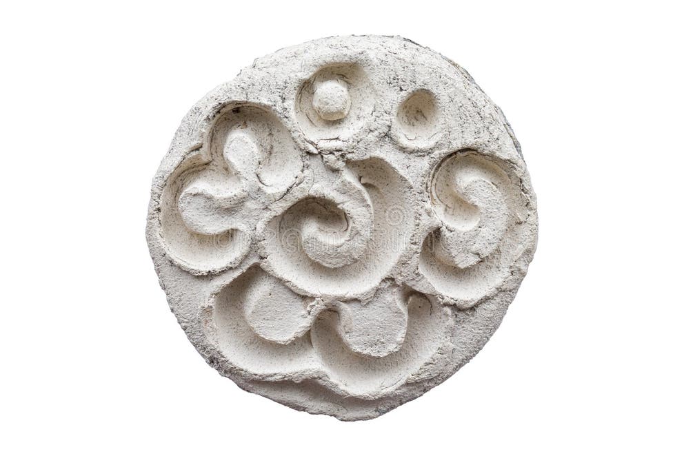 Clay Stucco with a Pattern. Stock Image - Image of textile, circle ...