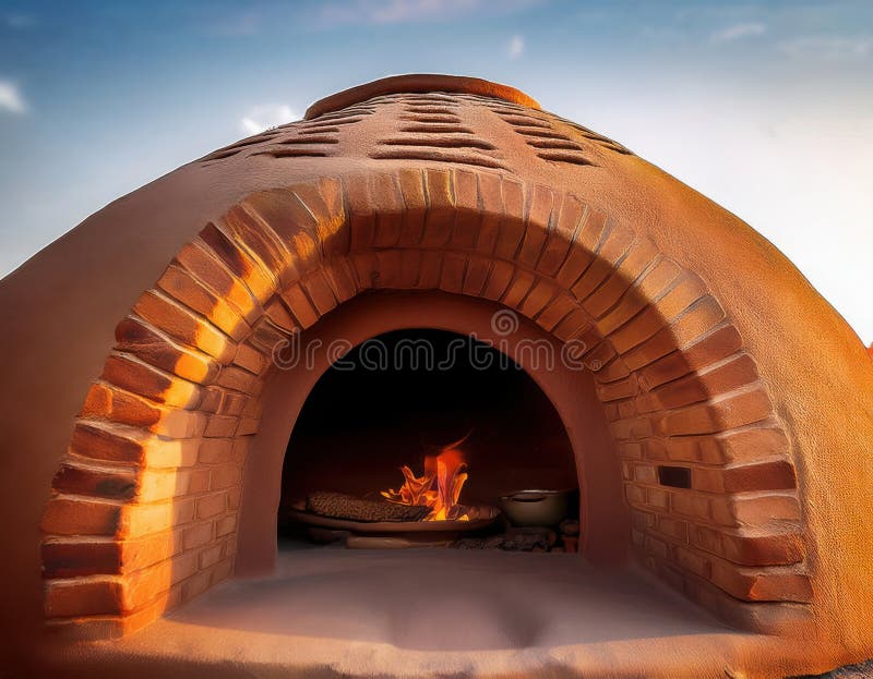 A Clay Tandoor Oven Used for Baking Traditional Bread Stock ...