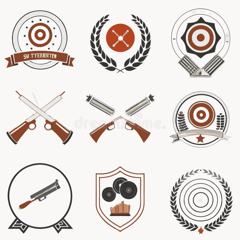 Clay Target Design Elements in Vector Illustration Stock Illustration ...