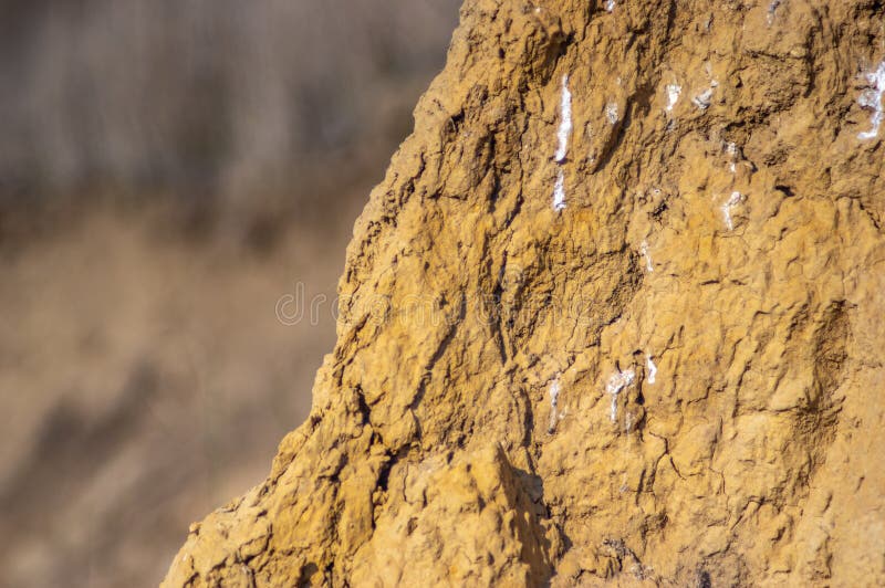 Clay Texture on the Edge of a Cliff Stock Image - Image of loam ...