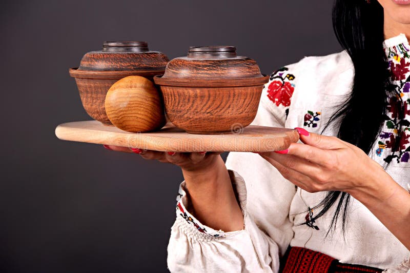 Clay utensils stock image. Image of clay, dinner, hand - 31119411