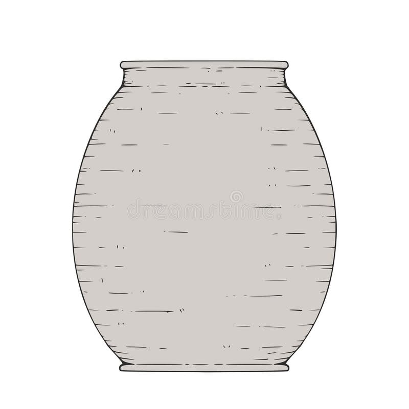 Clay vase draw stock vector. Illustration of ceramic - 298421961