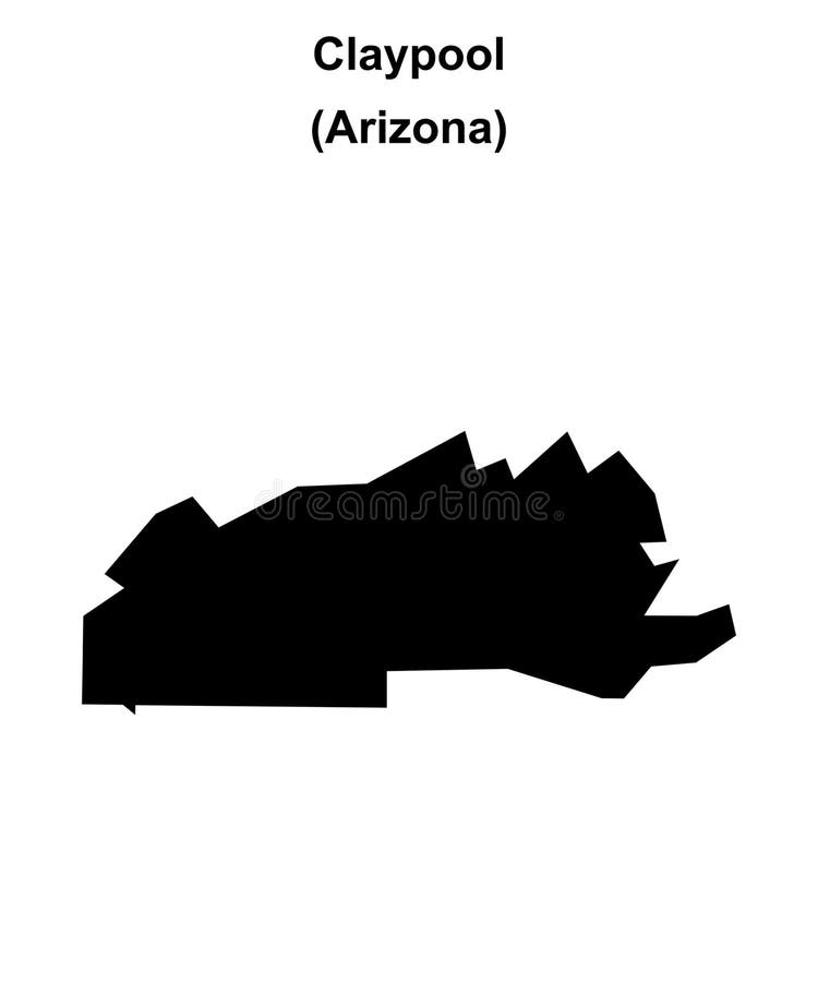 Claypool Outline Map Stock Illustrations – 2 Claypool Outline Map Stock ...