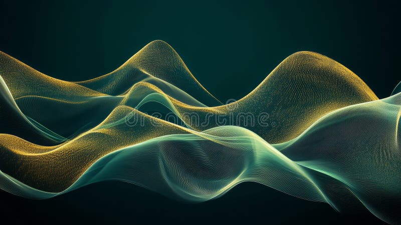 A Clean Abstract Composition of Fine, Crossing Golden Lines on a Dark ...