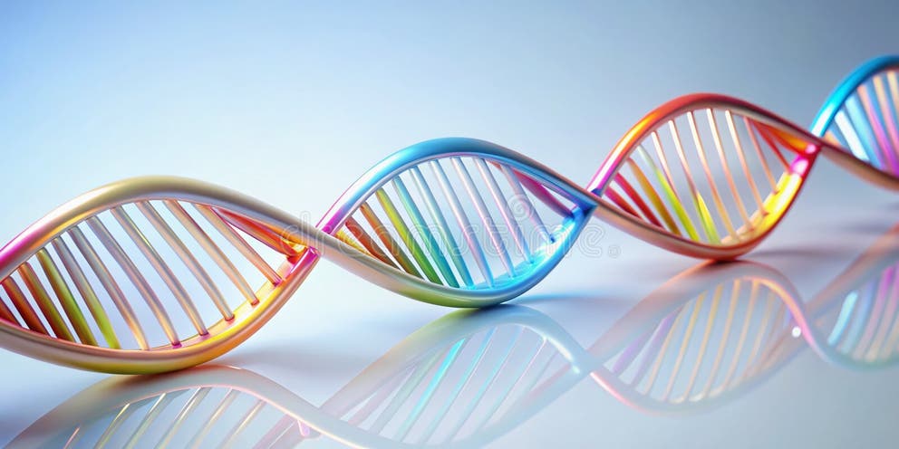 A Clean Abstract 3D Rendering of the DNA Helix Exploring the Minimalist ...