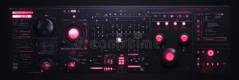 Clean Abstract Digital Interface Featuring Floating Transparent UI ...