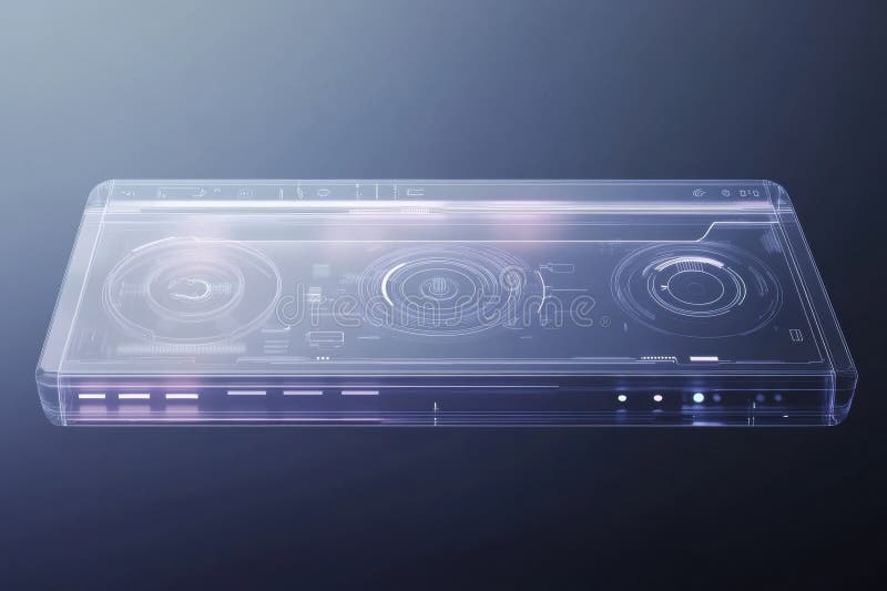 Clean Abstract Digital Interface Showcasing Floating Transparent UI ...
