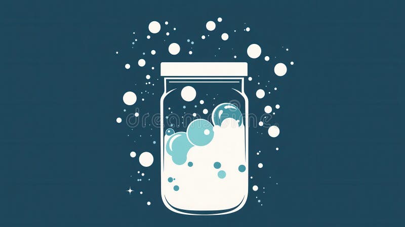 Clean Abstract Fermentation Logo with Minimalist Jar and Bubbles for ...