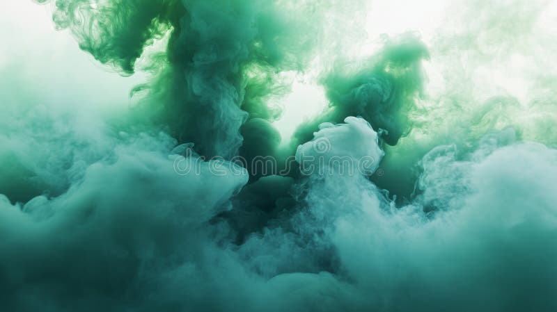 Clean, Abstract Green Smoke Toxic Cloud Illustration. Stock Image ...