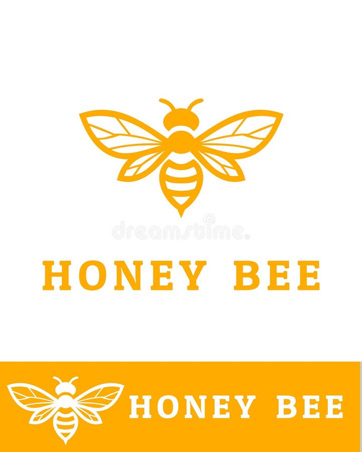 A Clean, Abstract, Simple and Modern Honey Bee Logo Design Stock ...