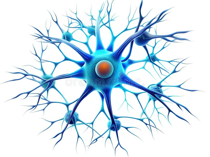 Simplified Neuron Structure a Minimalist Illustration of Dendrites ...