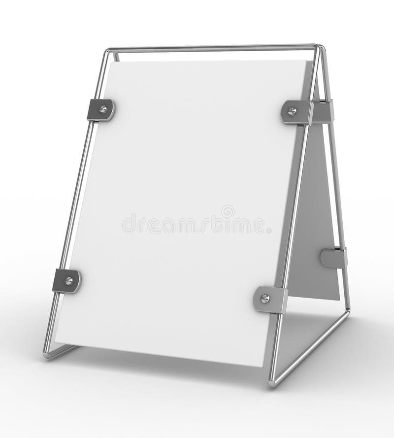 Clean Advertising Board on White Background Stock Illustration ...
