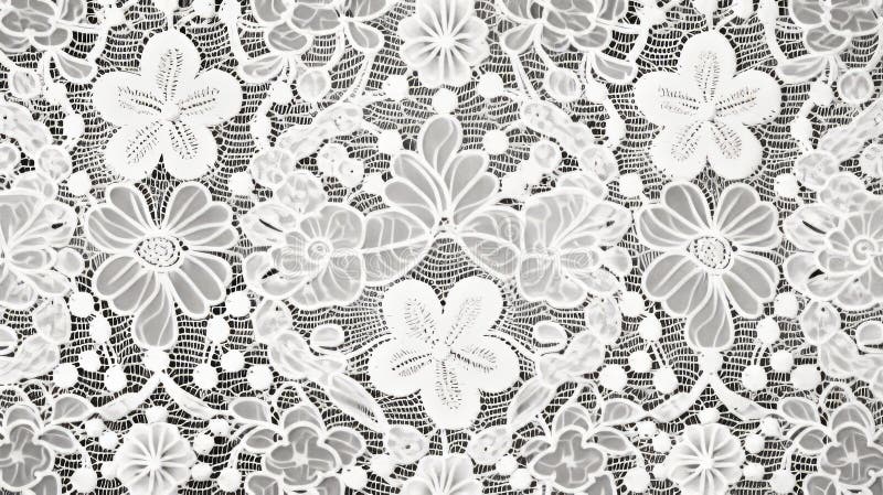 Clean and Aesthetic Spanish Lace Pattern in Black and White Stock ...