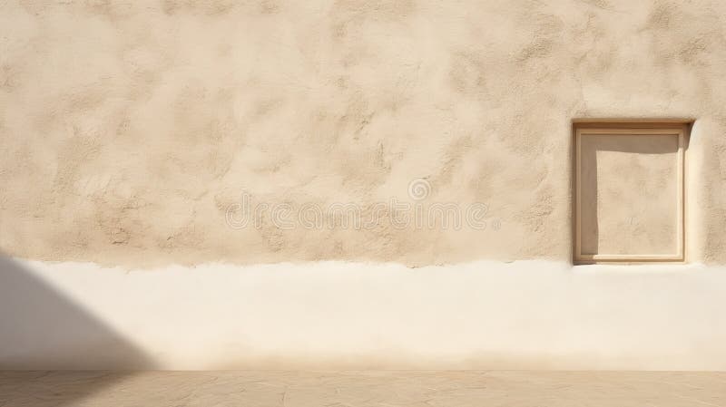 Clean and Aesthetic Terracotta Wall with Window in Photostock Stock ...