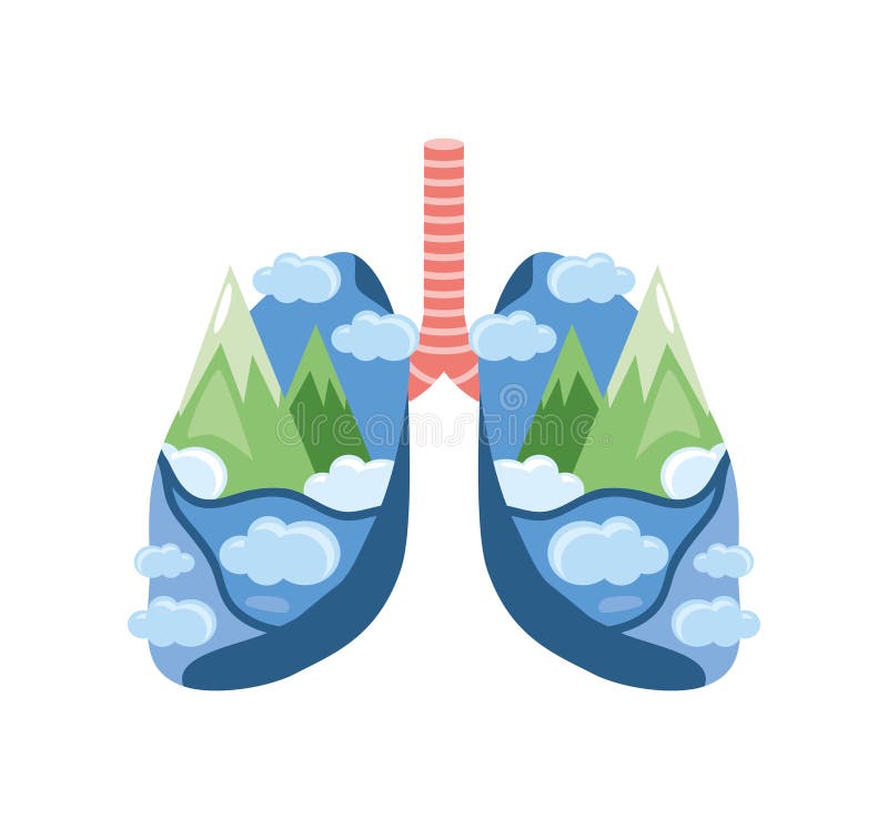 Clean air ecology mountain stock vector. Illustration of landscape ...