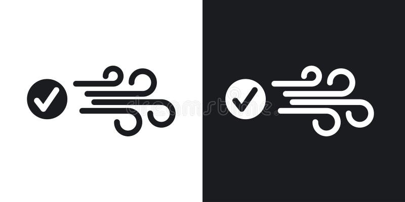 Clean Air icon vector stock illustration. Illustration of black - 348262338