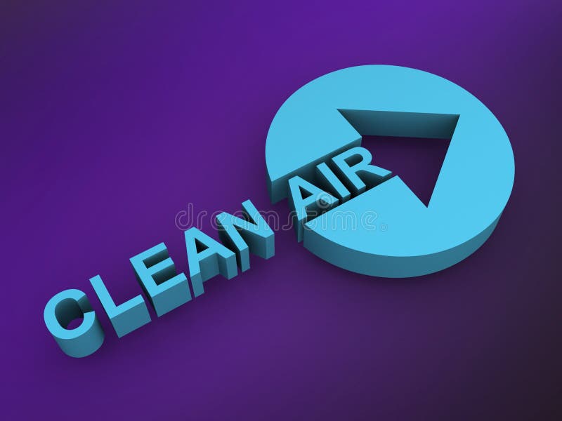 Clean air on purple stock illustration. Illustration of freshair ...