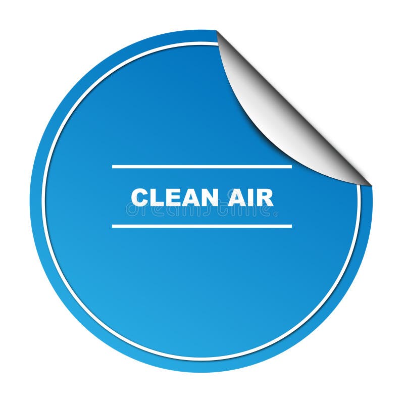 Clean air tag on white stock illustration. Illustration of clean ...