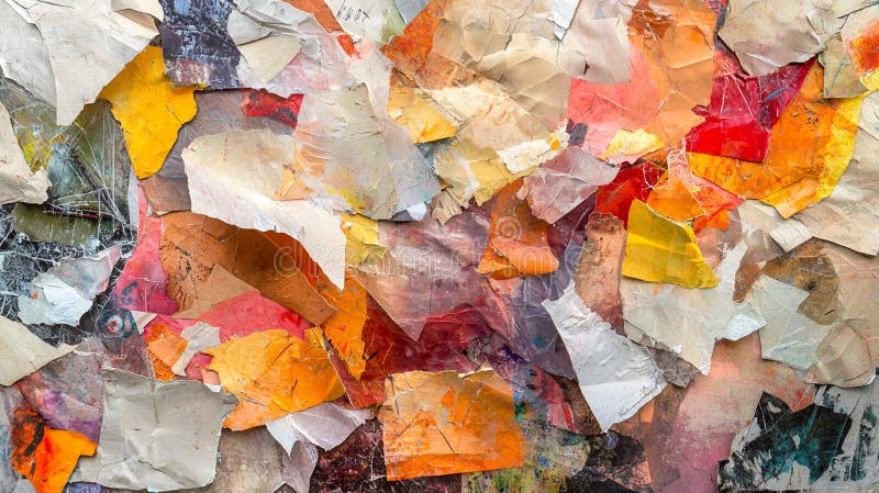 Clean Arrangement of Half-torn Paper Sheets Forming a Minimalist ...