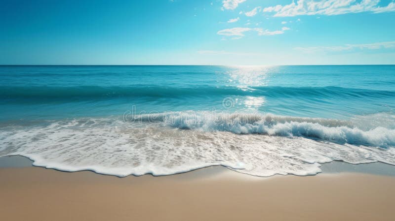 A Clean, Azure Background with Subtle Waves Captures the Essence of a ...