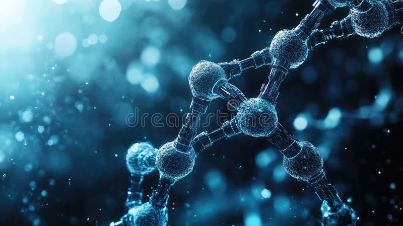 Clean Background Featuring Hexagon DNA Network: Science, Chemical, and ...