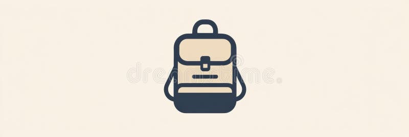 This Clean Backpack Icon with Smooth Lines Symbolizes Ready Exploration ...