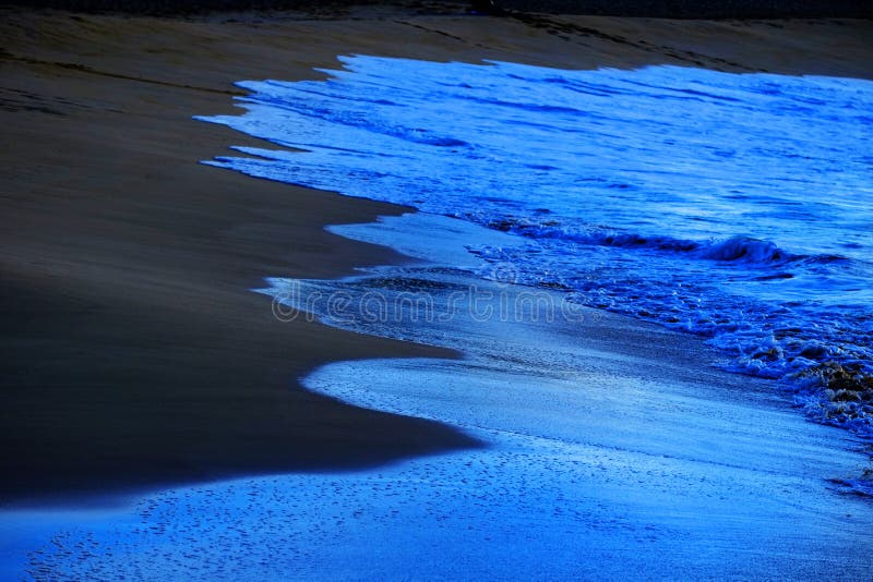 Clean Beach with Pure Blue Water on the Sand Stock Photo - Image of ...