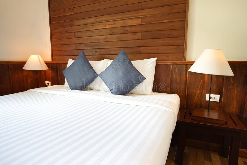 Clean Bedroom Set in the Modern Design Stock Image - Image of ...